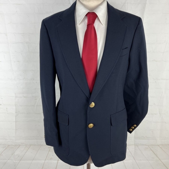 Adam's Row | Suits & Blazers | Classic Navy Blazer With Brass Buttons ...